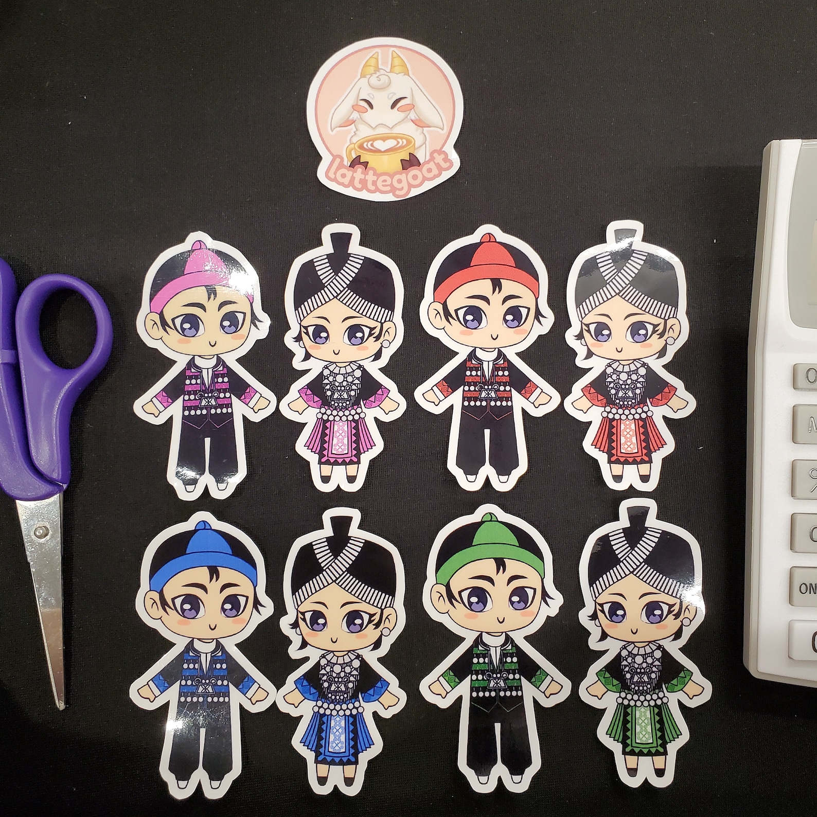 Hmong Girl & Boy Vinyl Stickers Cute Art Decals - Etsy