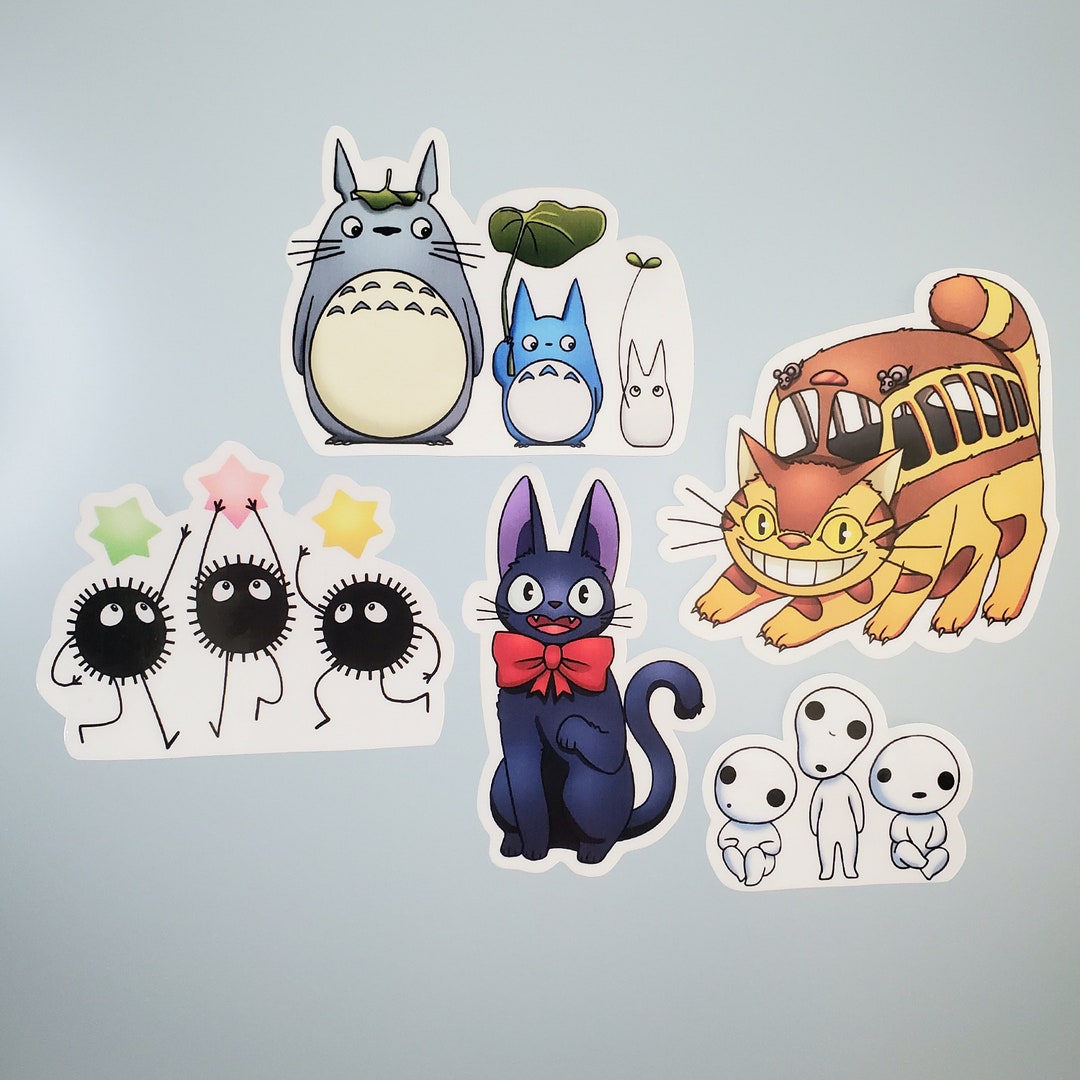 Ghibli Inspired Vinyl Stickers Jiji, Catbus, Totoro, Soot Sprites ...