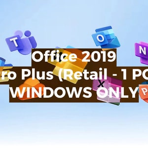 Microsoft Office 2019 Professional Plus 1 Use Windows Retail Key Word ...
