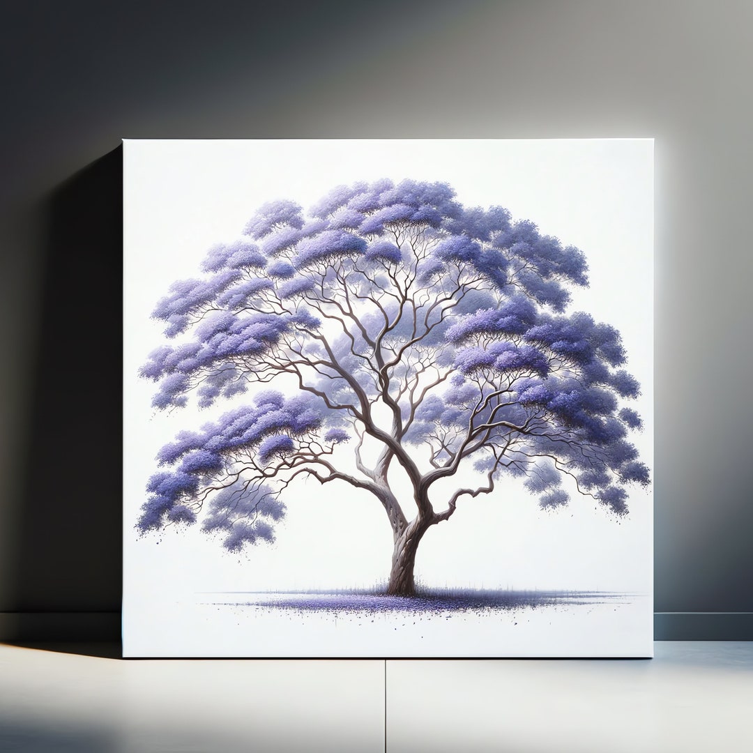 Enchanting Jacaranda Mimosifolia Canvas Art Ethereal Purple Blossom ...