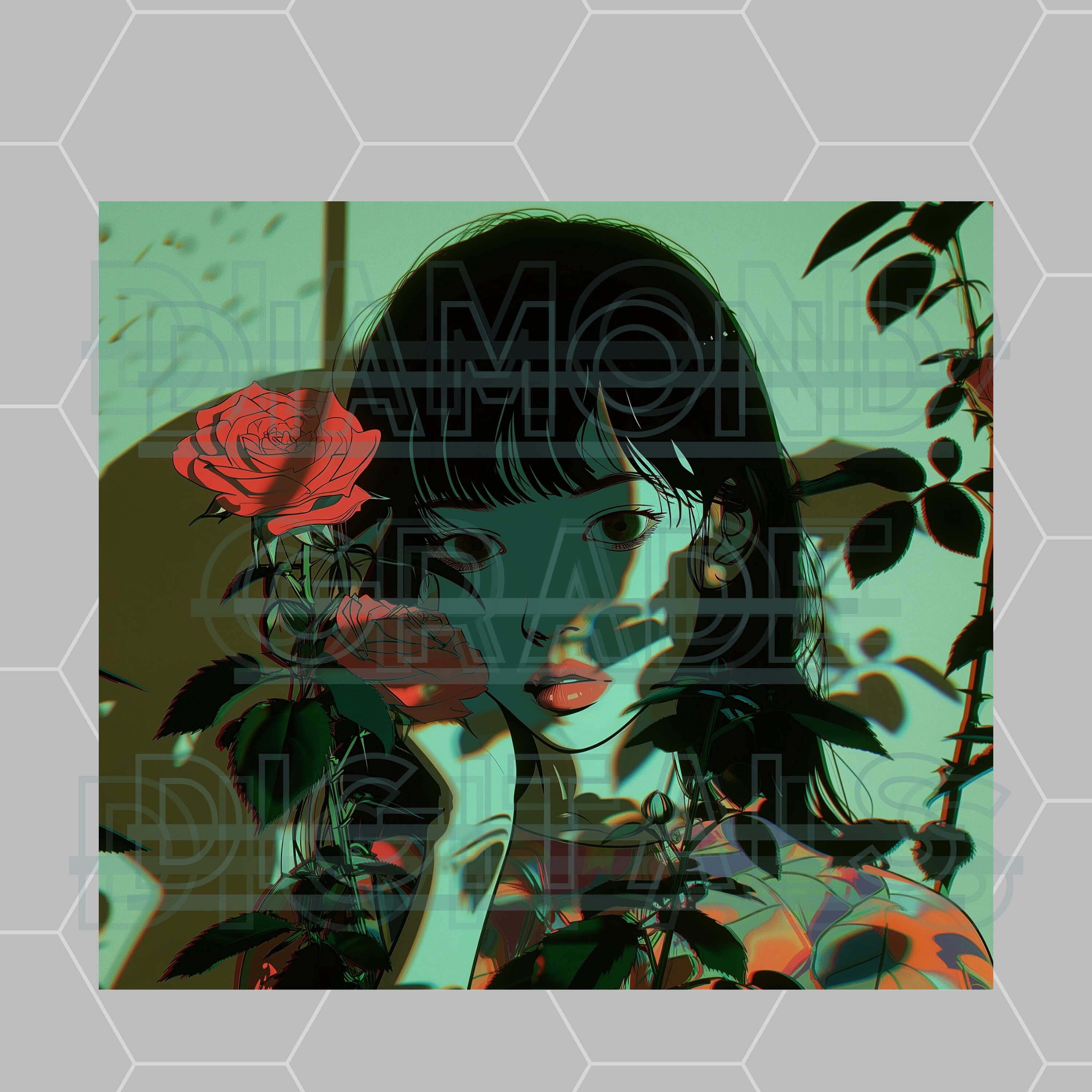 Animated Woman Tumbler Wrap, Shadow Sublimation, 20oz Skinny Tumbler ...