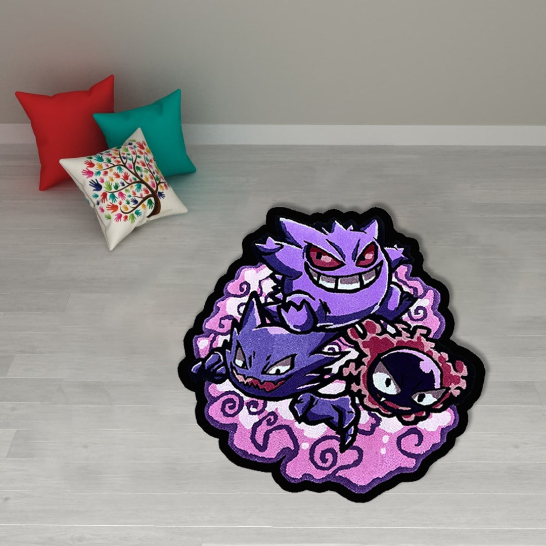 Gengar Rug, Gengar Anime Rug, Pokemon Gengar Rug, Pokemon Rug, Gameboy ...
