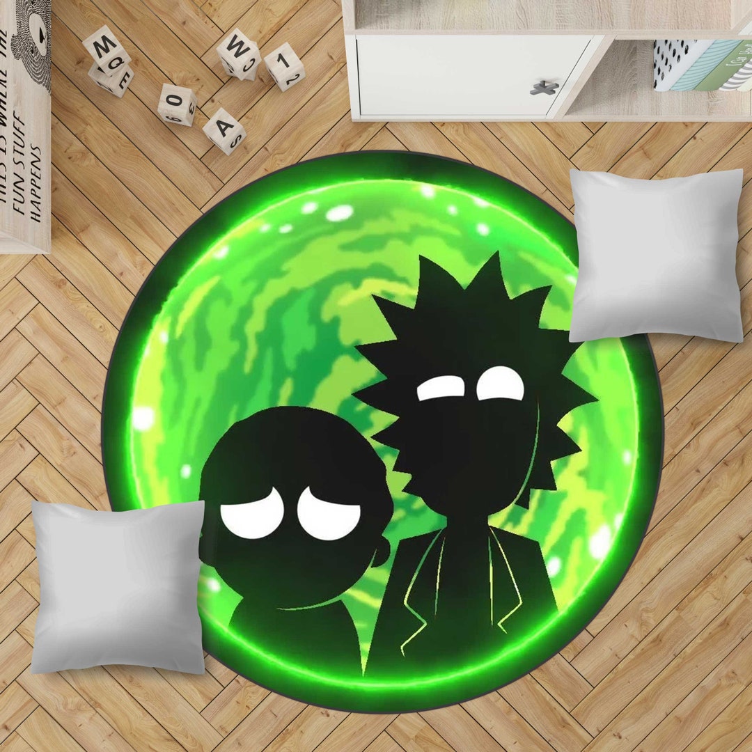Rick and Morty Portal Rug, Kids Room Rug, Portal Rug, Rick and Morty ...