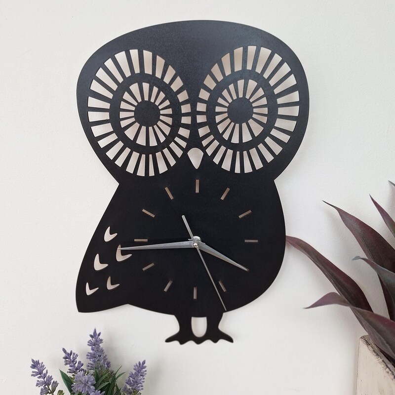 Wooden Owl Clock - Etsy