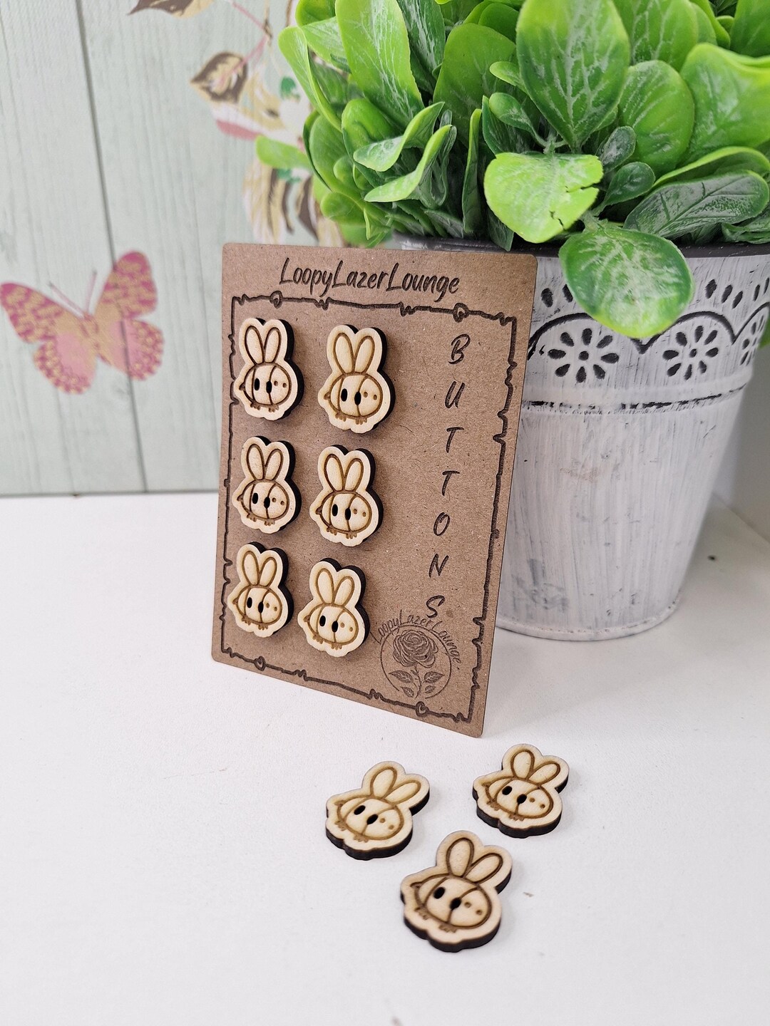Wooden Bumble Bee Buttons, Cute Bee Themed Laser Cut Buttons for ...