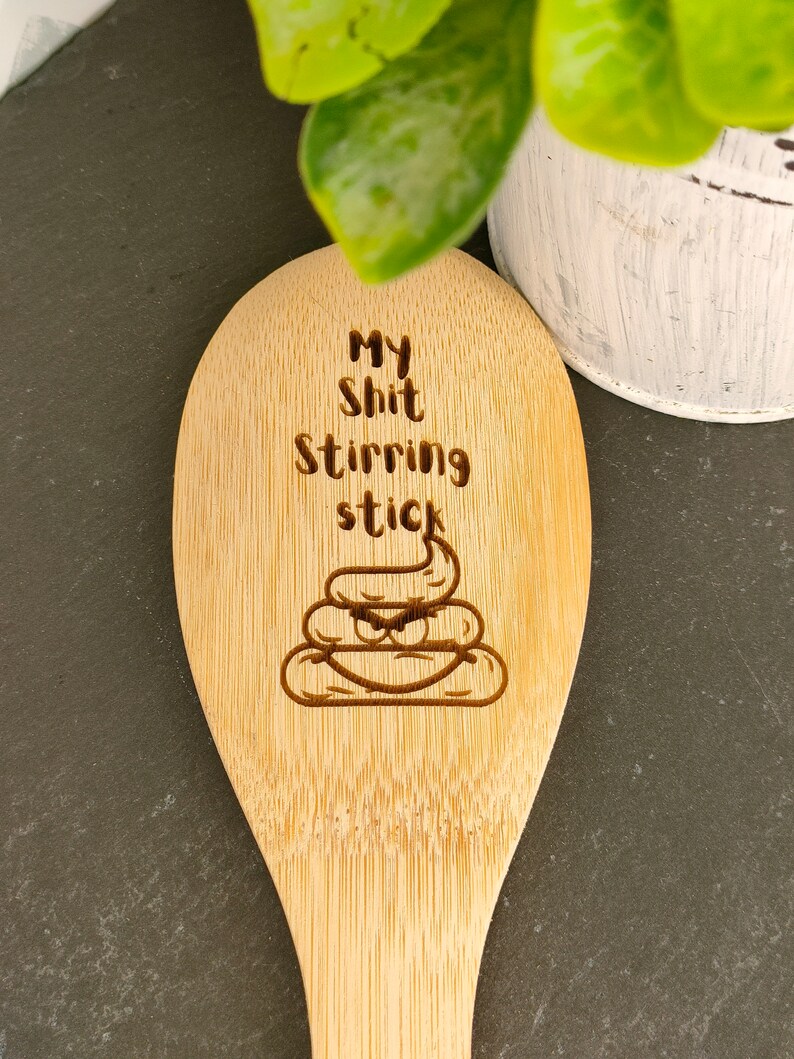 Shit Stirrer Engraved Funny Personalised Spoon, Joke, Rude World's ...