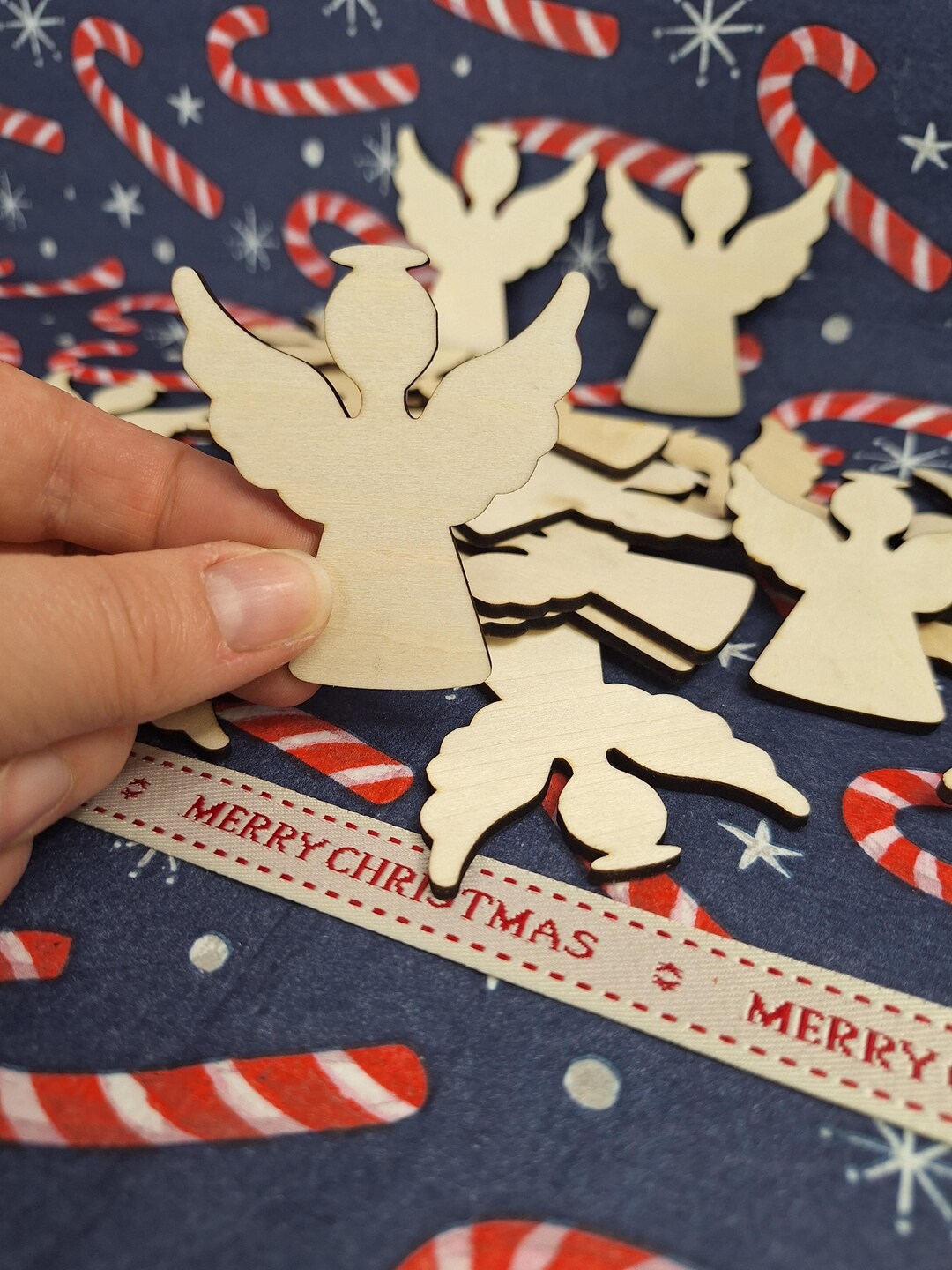 Mini Wooden Angel Shapes for Crafting, Blanks for Scrapbooking ...