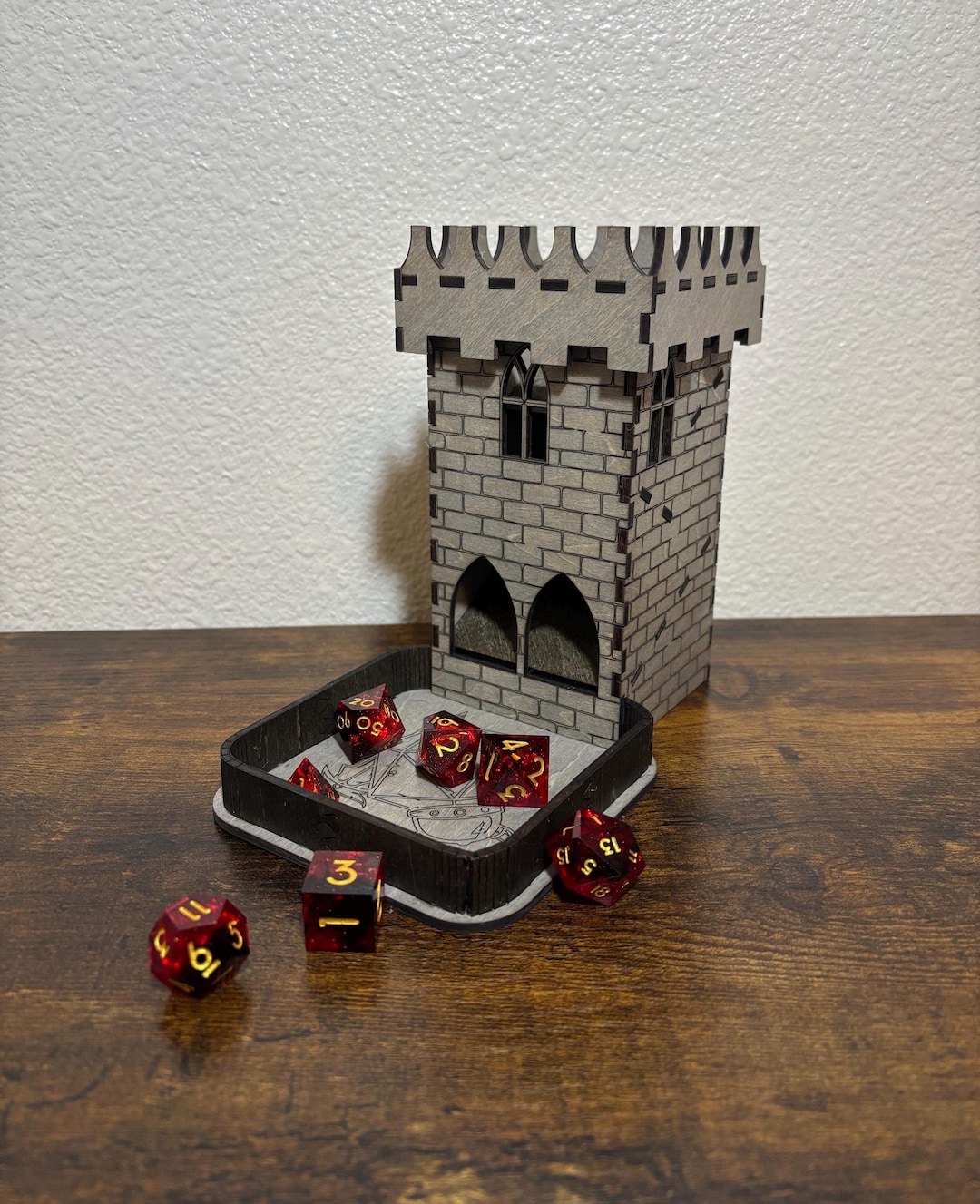 Custom Laser Engraved Dice Tower| RPG Game Accessory| Tabletop Gaming ...