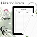 CURSIVE Lists and Notes Printable and PDF Fillable Take Note Planning ...