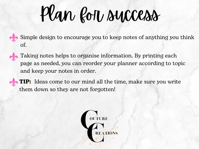 MINIMALIST | Notes | Printable and PDF Fillable | Take Note | Planning ...