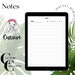 CURSIVE Notes Printable and PDF Fillable Take Note Planning Minimal ...