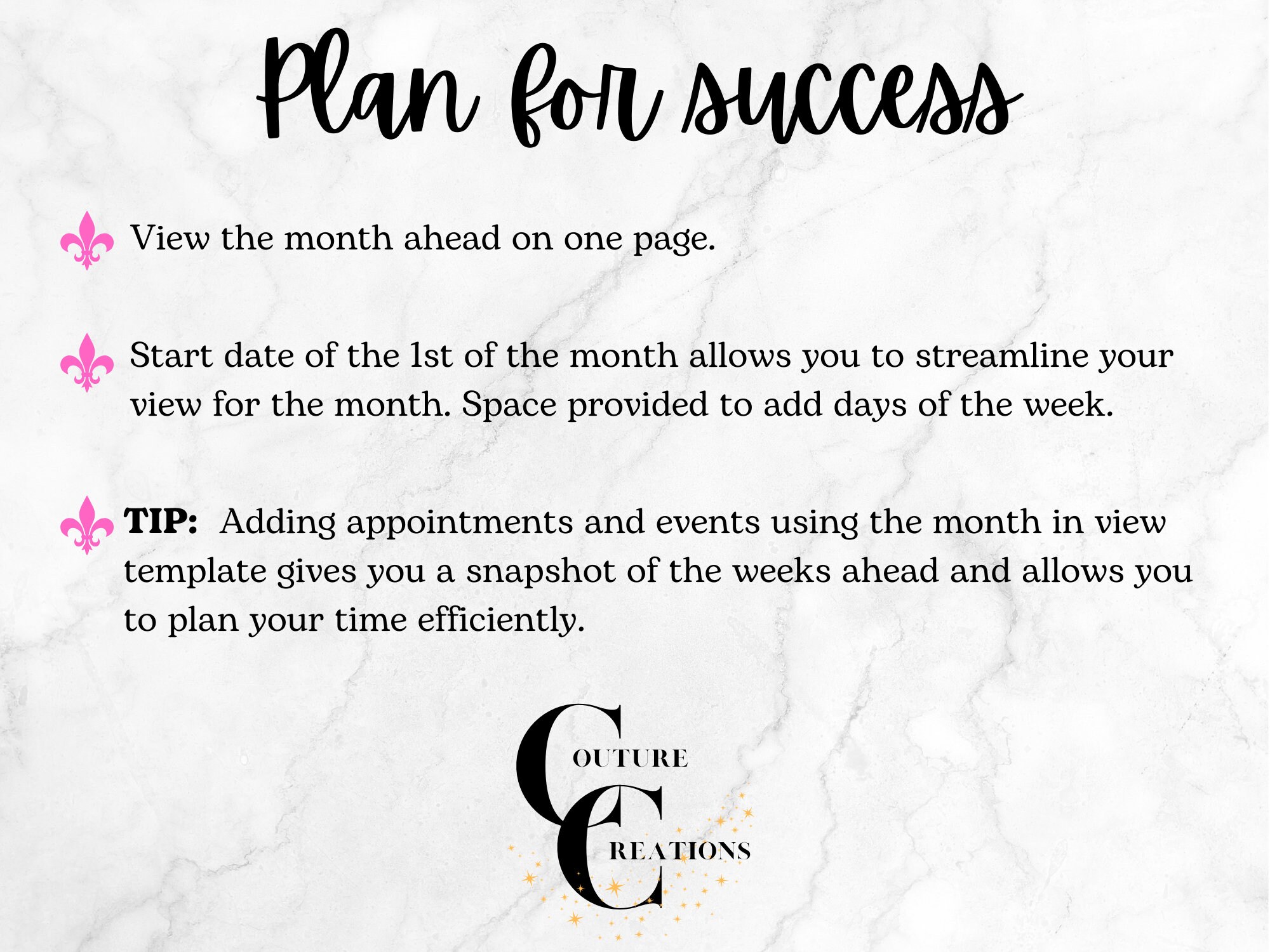 MINIMALIST Month in View Calendar Printable and PDF - Etsy
