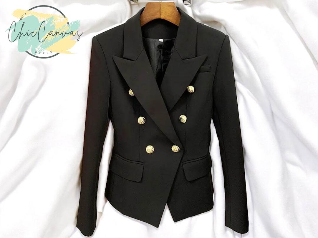 Long Sleeve Blazer Stylish Pocket Design Fashionable Outercoat Clothing ...