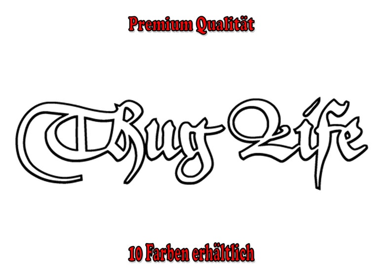 Thug Life Car Sticker Tuning Styling Truck Bike Glass Desired Color 530 ...