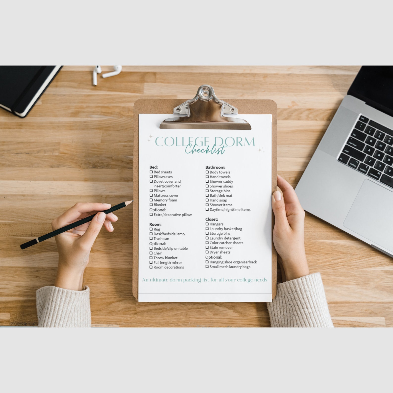 College Dorm Checklist - College Essentials Packing List - Ultimate ...
