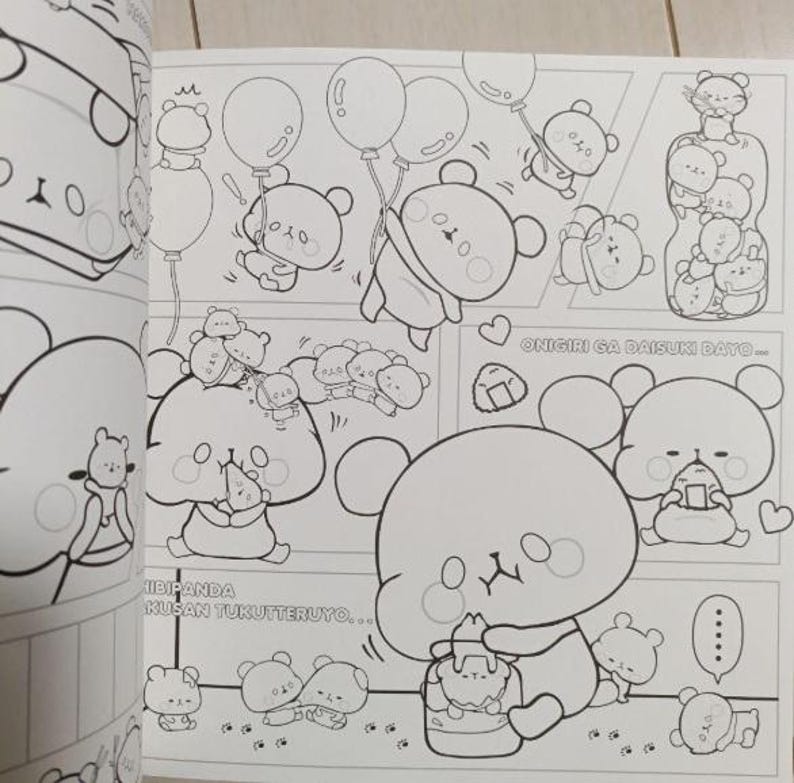 Mochimochi Panda Coloring Lesson Book - Japanese Craft Books - Etsy