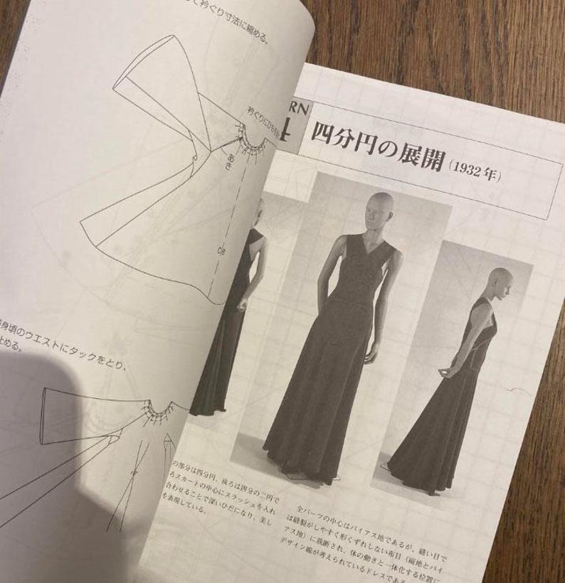 VIONNET Dress Patterns Sewing Book Life-size Illustrations of the ...