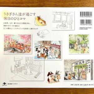 Rabbits and Nostalgic Japanese Scenery - Japanese Coloring Book - Etsy
