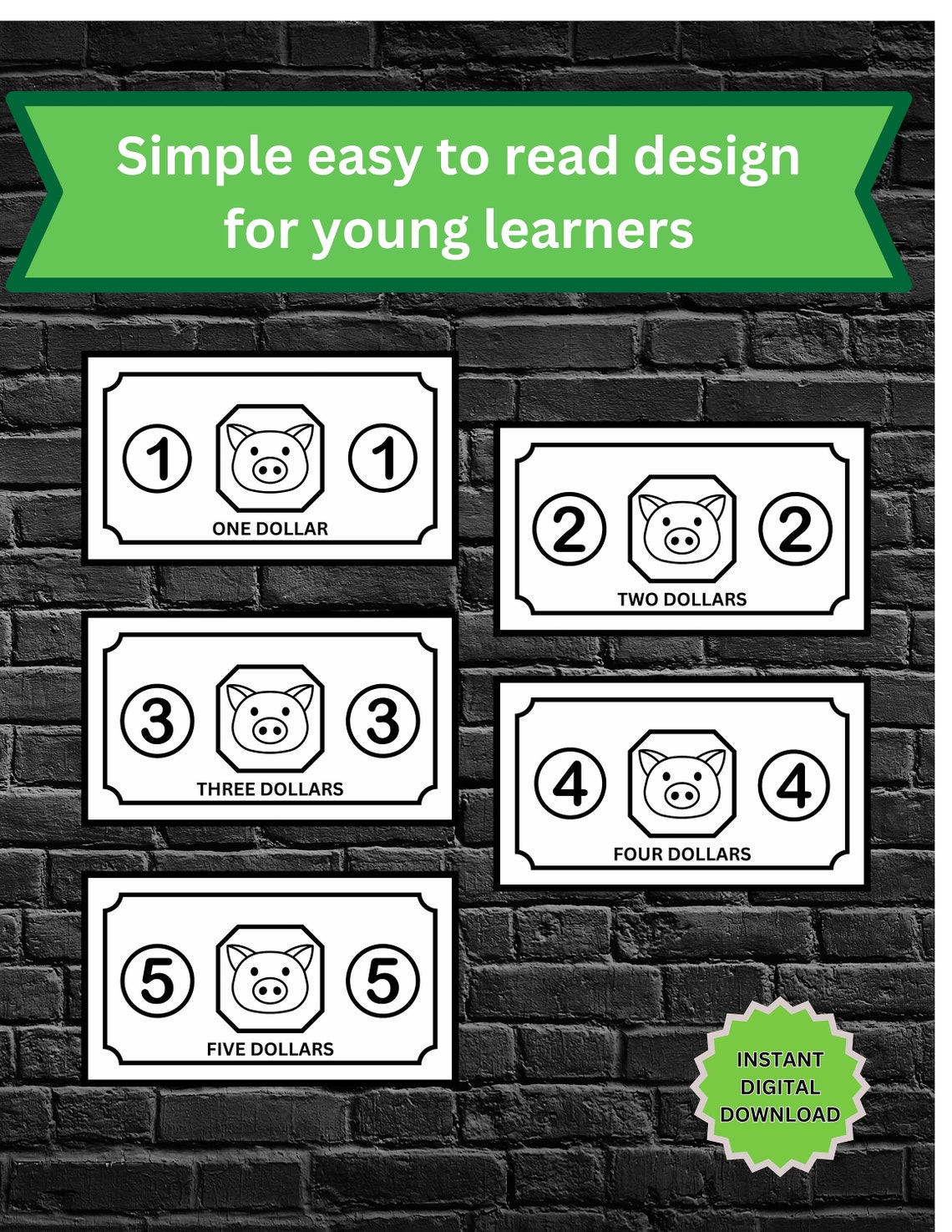 Pretend Play Money, Play Money Printable, Pretend Play Printable ...