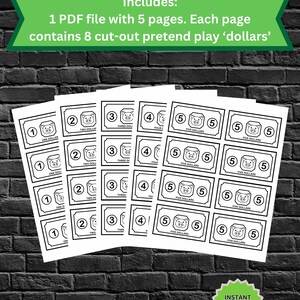 Pretend Play Money, Play Money Printable, Pretend Play Printable ...
