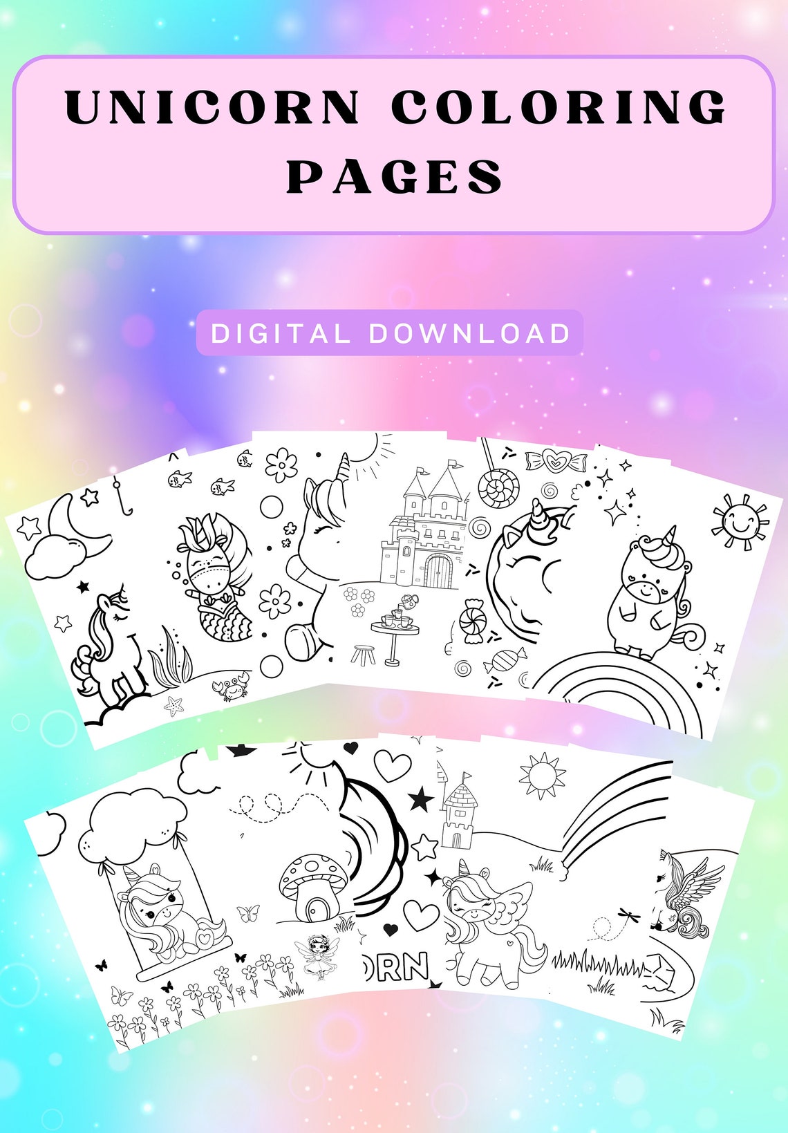 Unicorn Coloring Pages, Kids Unicorn Activity, Unicorn Classroom ...