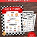 Pretend Play Pizza Menu Set, Pizza Restaurant Play, Pizza Pretend Play ...