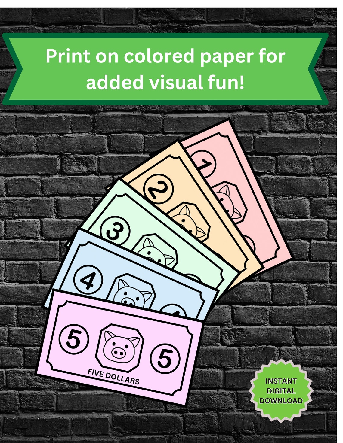 Pretend Play Money, Play Money Printable, Pretend Play Printable ...