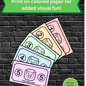 Pretend Play Money, Play Money Printable, Pretend Play Printable ...