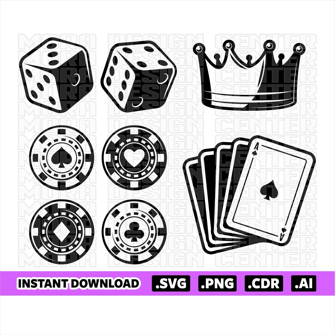 Casino Clip Art Svg Cut Files Clipart Downloads Poker Clipart Svg ...