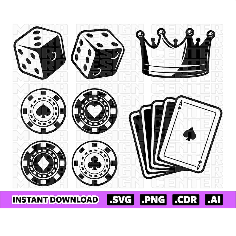 Casino Clip Art Svg Cut Files Clipart Downloads Poker Clipart Svg ...