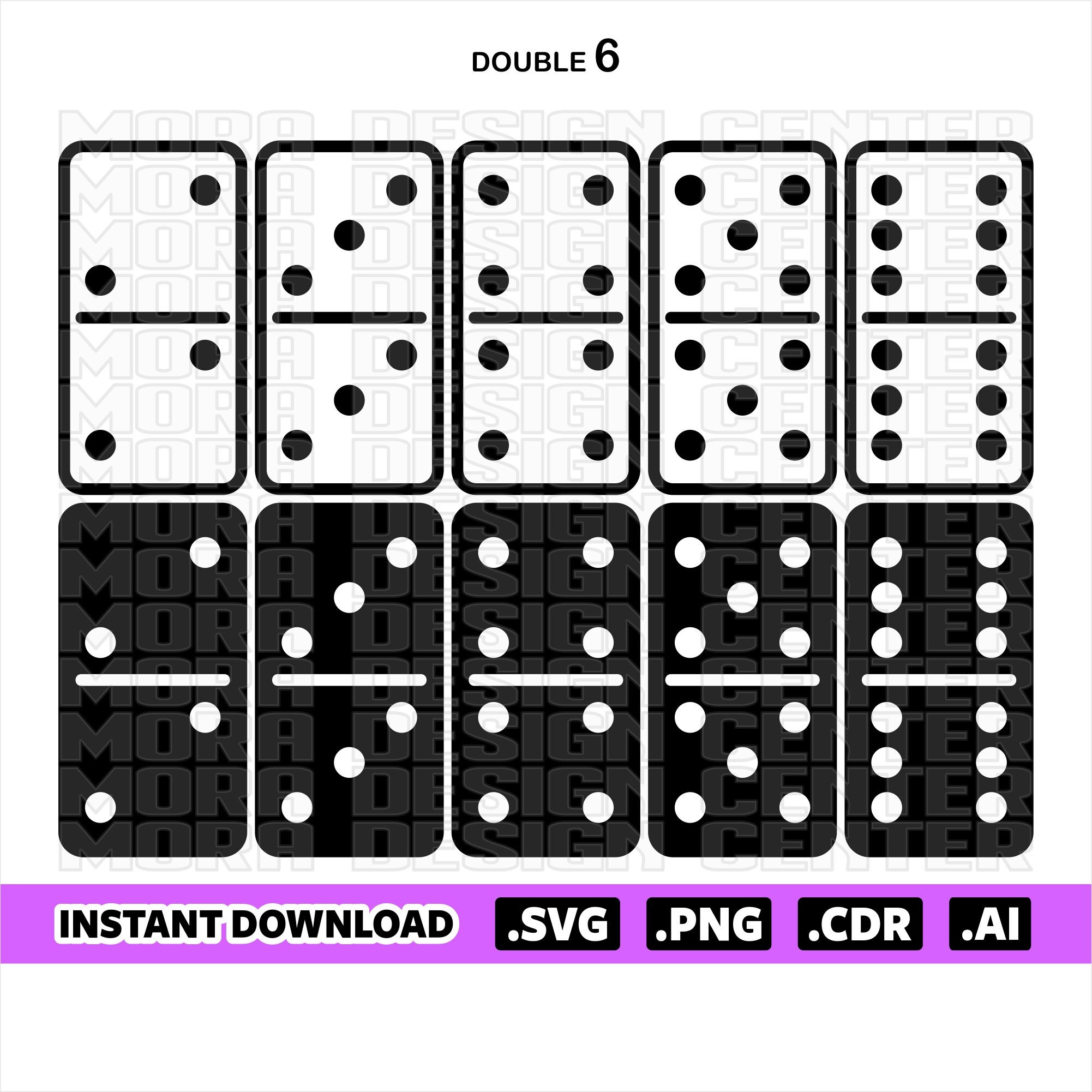 Dominó SVG PNG, Dominó Archivos Svg para Cricut, juego de dominó svg ...