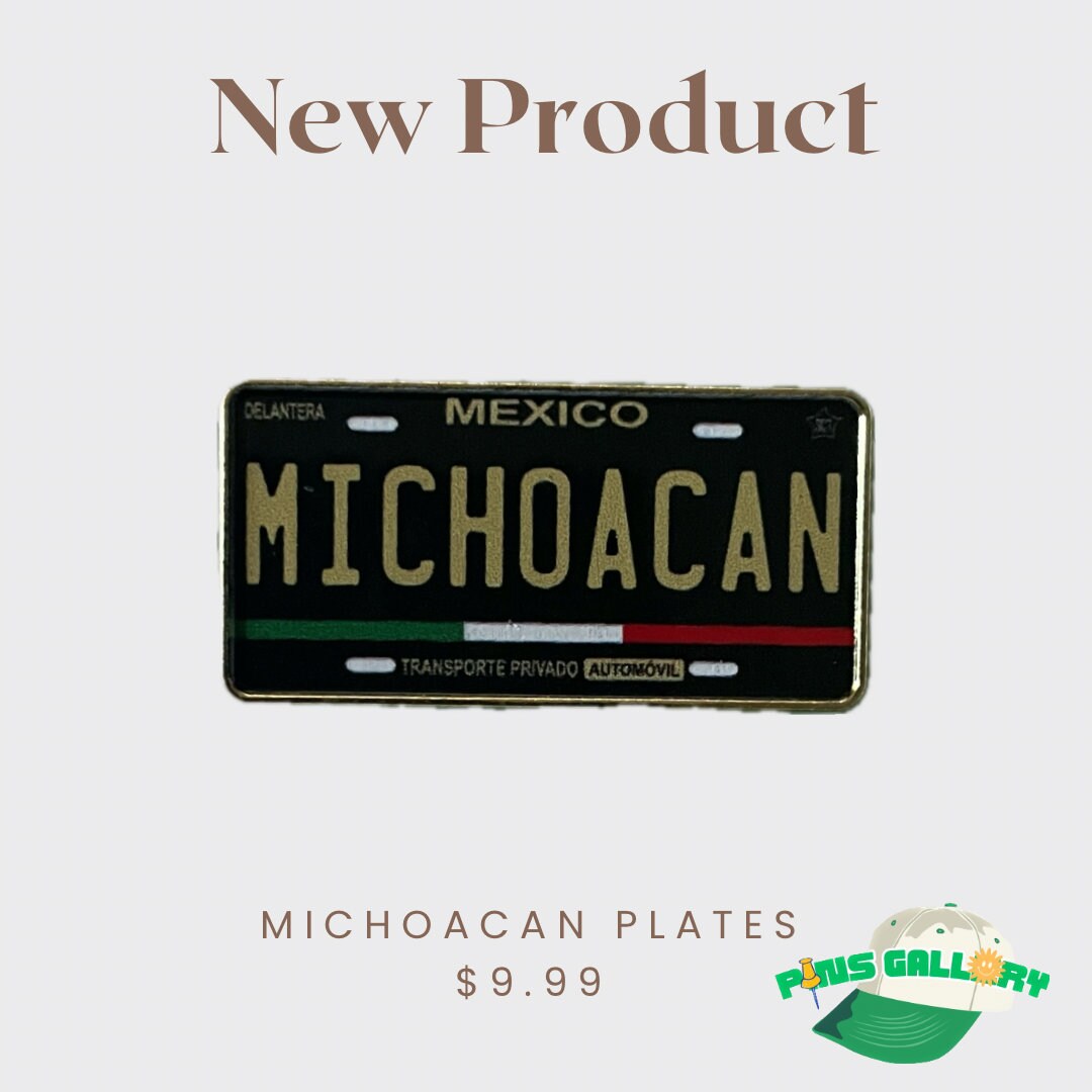 Michoacán License Plates Pin. - Etsy