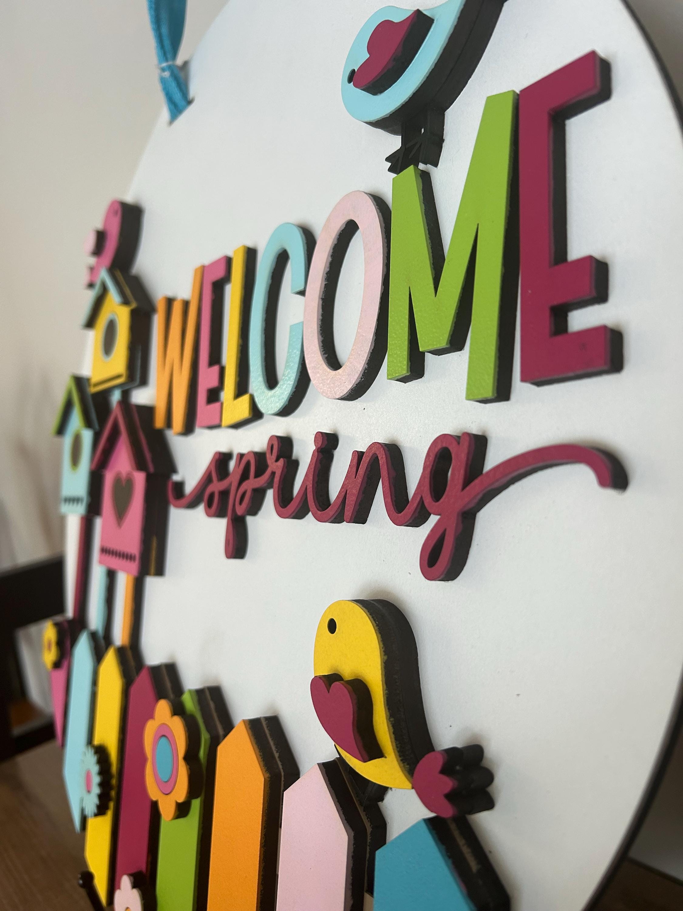 3D Spring Door Hanger - Etsy