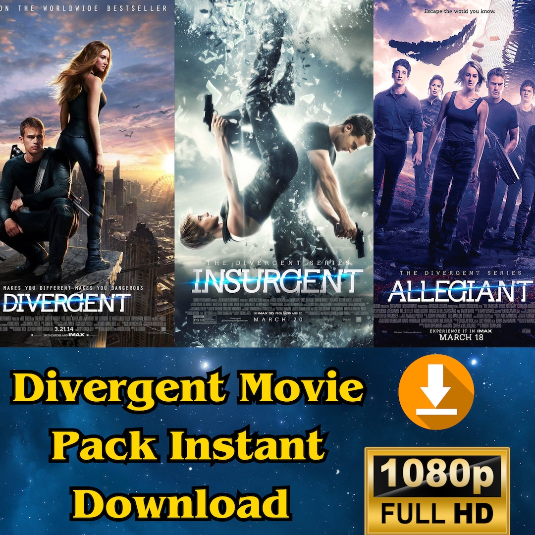 Divergent Movie Complete Series Pack, All 3 Movies Included in Full HD ...