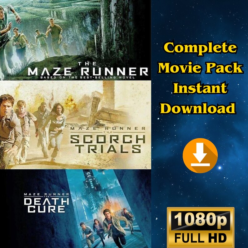 The Maze Runner Movie Complete Series Pack, All 3 Movies Included in ...