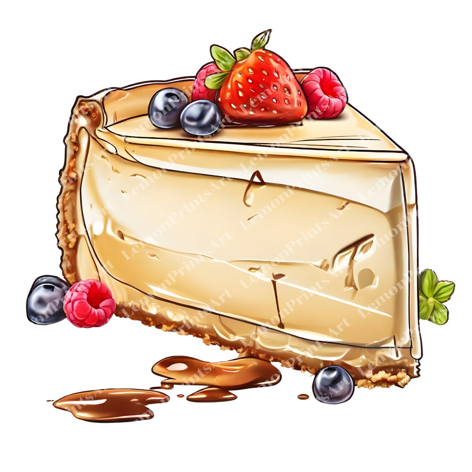 30 Cheesecake Clipart, Cheesecake Slice, Watercolor Cake, Baking ...