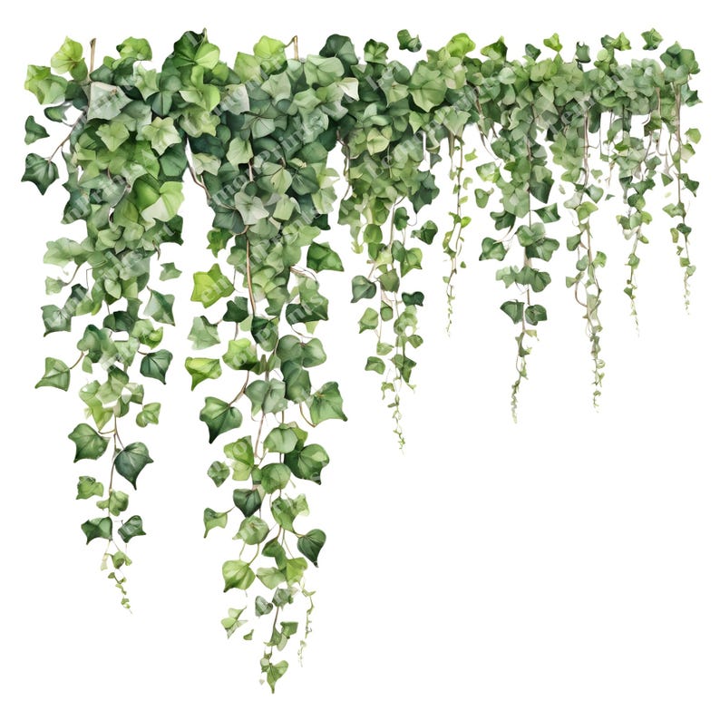 25 Ivy Vines Clipart, Watercolor Ivy Clipart Bundle, High Quality ...