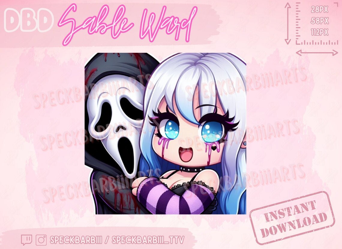 Dead By Daylight Sable Ward 3 Ghostface New Surv Twitch Chibi Emote Discord Etsy Australia
