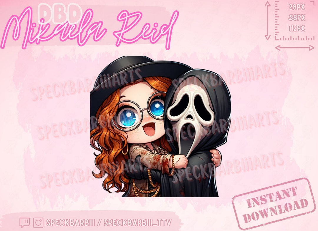 Dead by Daylight Mikaela Reid Loves Ghostface Twitch Chibi Emote ...