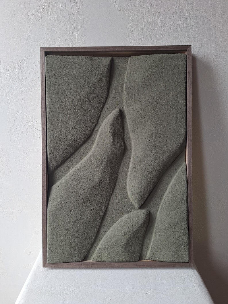 Textured Plaster Wall Sculpture - Modern 3D Art Inspired by Nature ...
