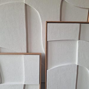 Textured Plaster Wall Art - Modern Geometric Sculpture - Abstract ...