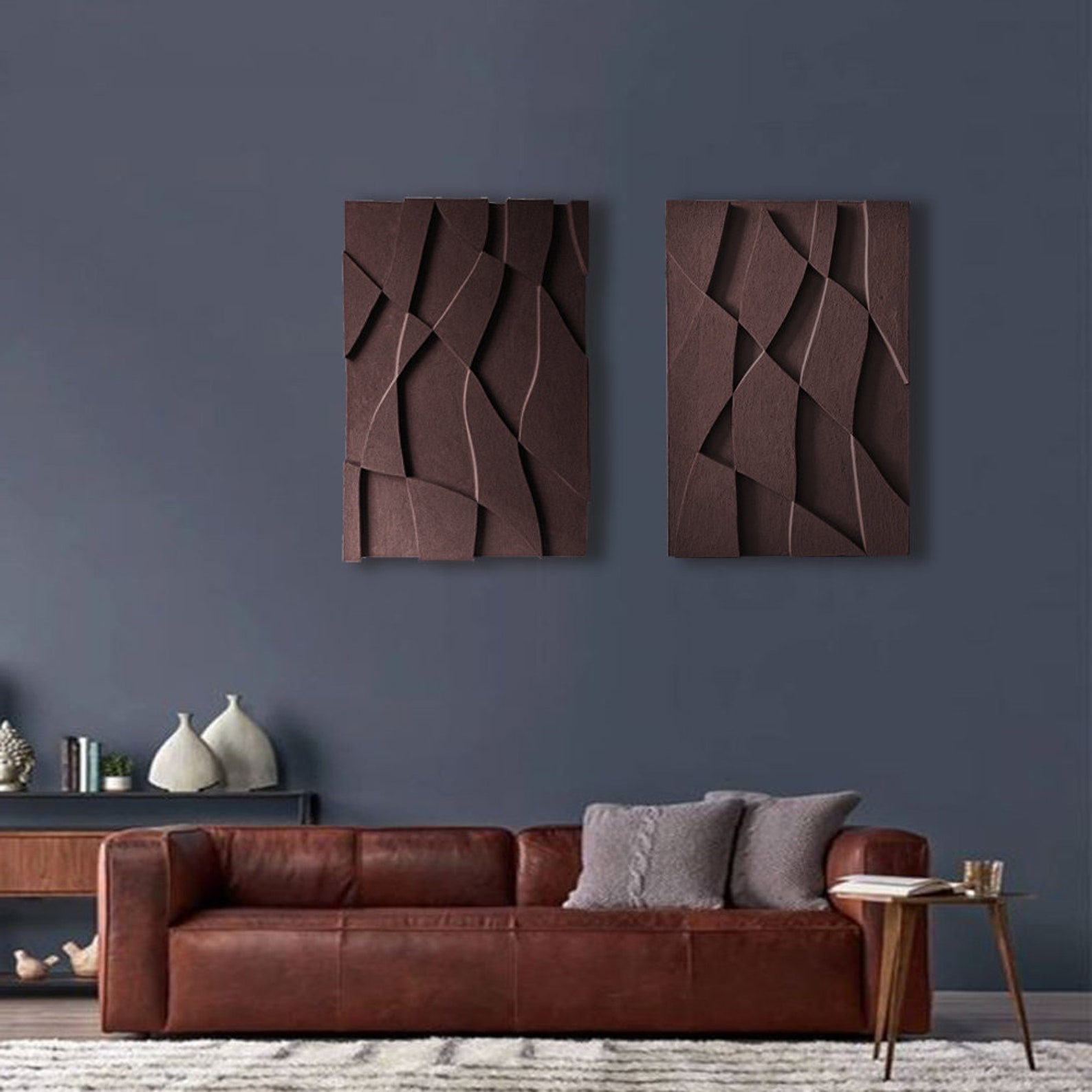 Textured 3D Geometric Wall Art Modern Abstract Relief Sculpture - Etsy