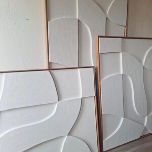 Buy Textured Plaster Wall Art - Modern Geometric Sculpture - Abstract ...