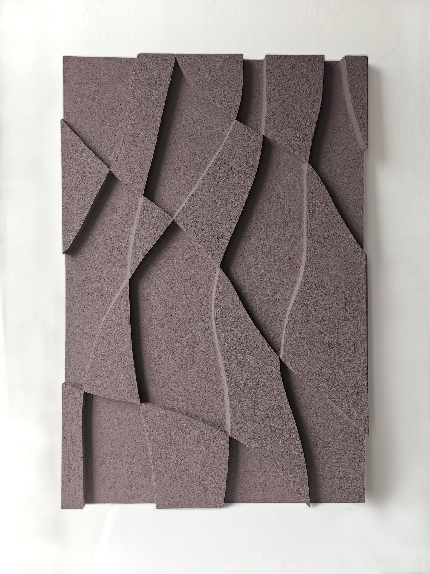 Textured 3D Geometric Wall Art - Modern Abstract Relief Sculpture - Etsy