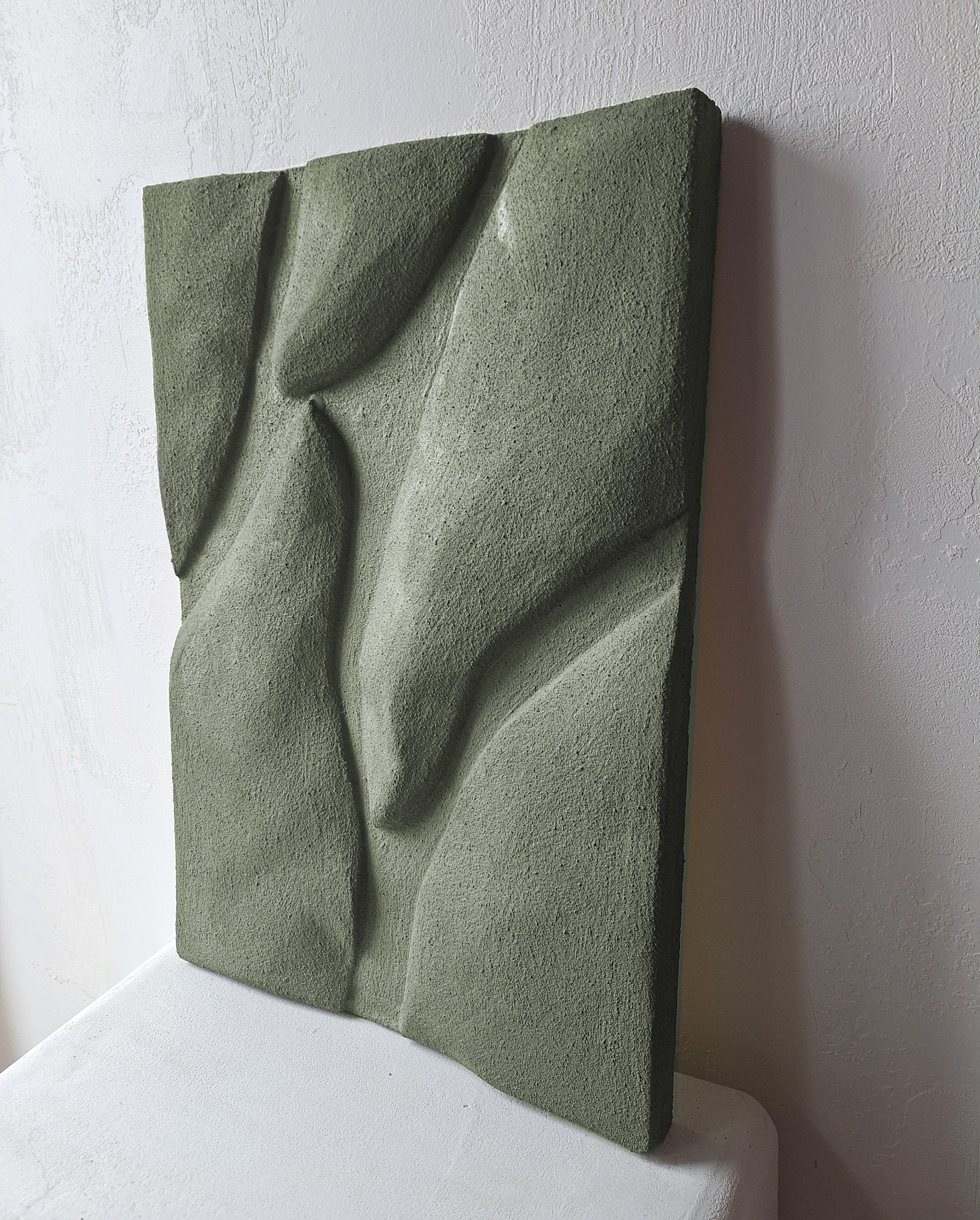 Textured Plaster Wall Sculpture - Modern 3D Art Inspired by Nature ...