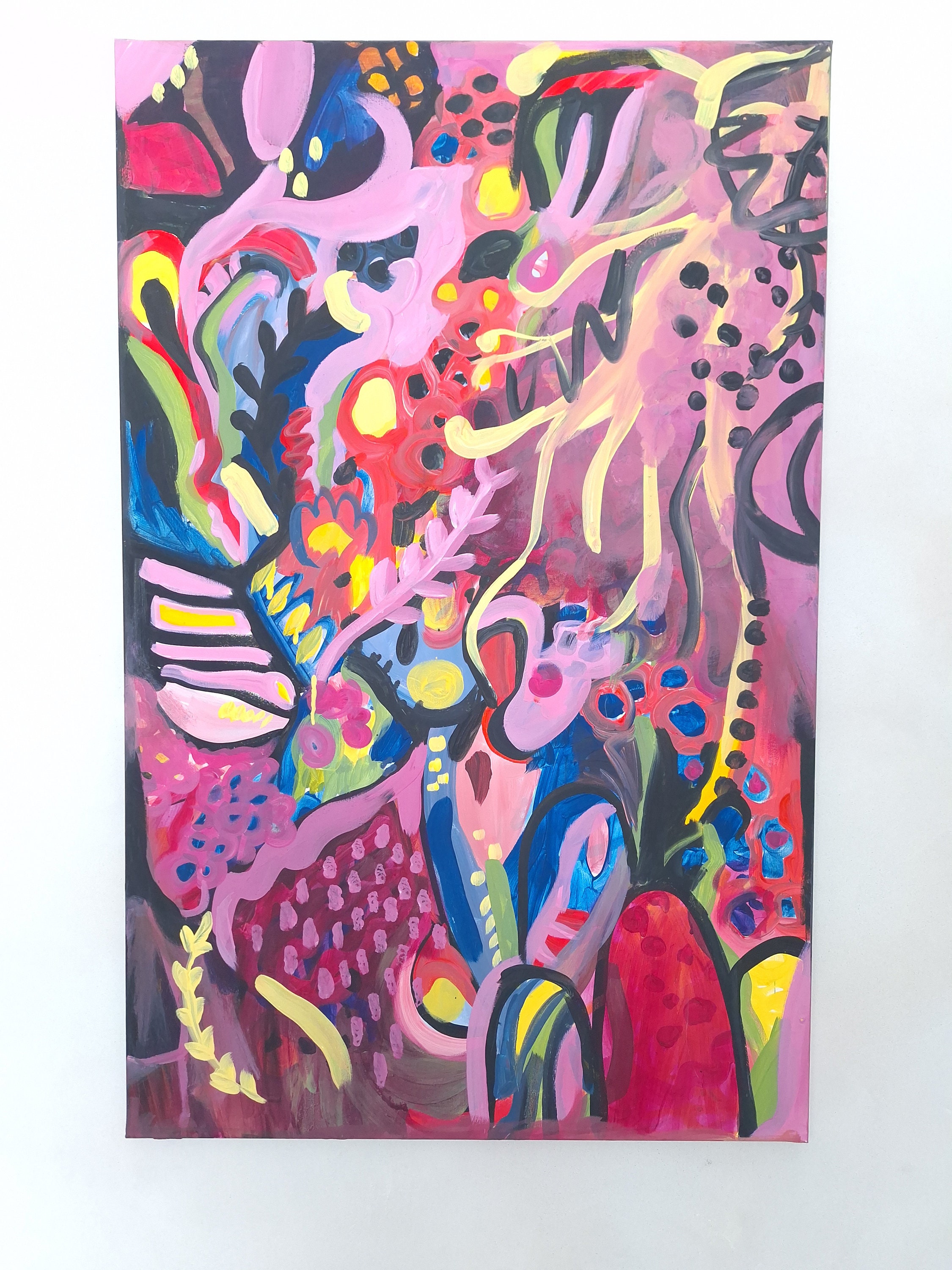 Modern Abstract Art Vibrant Colors Statement Piece Housewarming Gift - Etsy