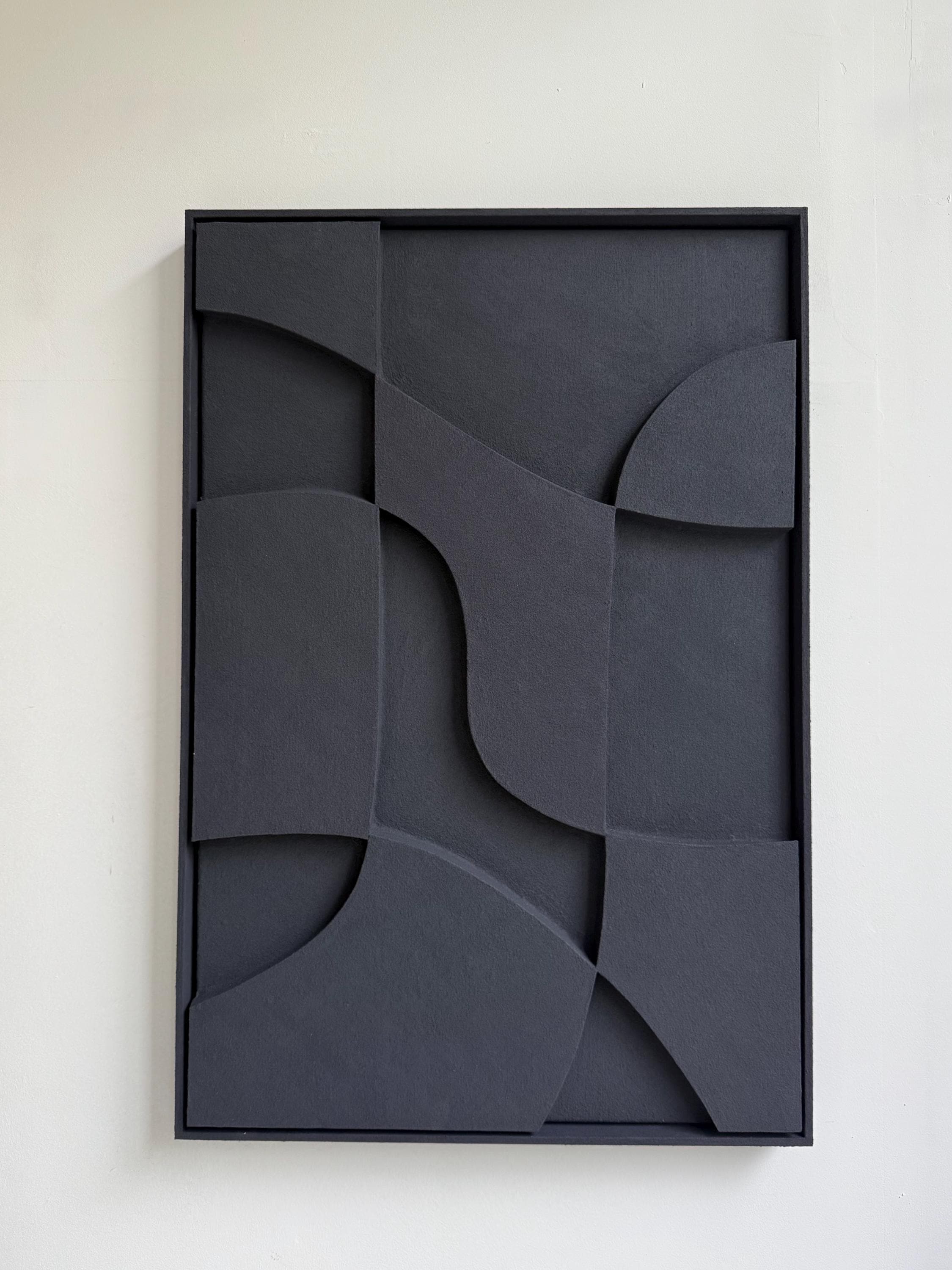 Textured Plaster Wall Art - Modern Geometric Sculpture - Abstract ...