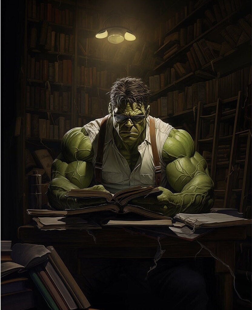 Hulk Also Studies - Illustration Ready to Print - Etsy