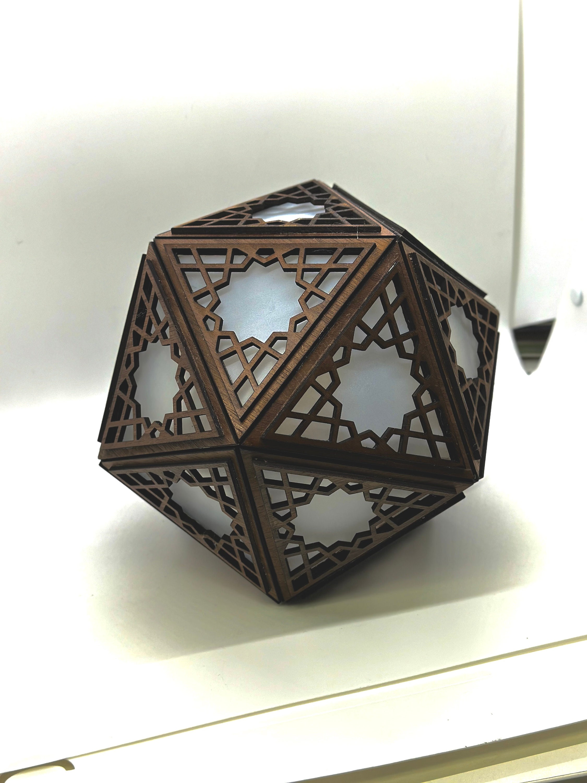 Geometric Pattern Shadow Lamp - Etsy