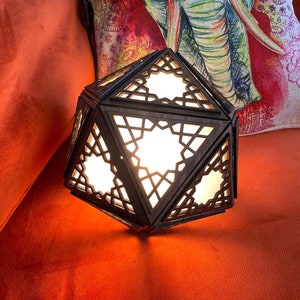 Geometric Pattern Shadow Lamp - Etsy